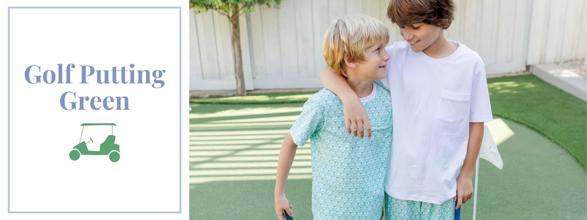 Golf Putting Green Kids Wear | Comfortable Cotton Sets