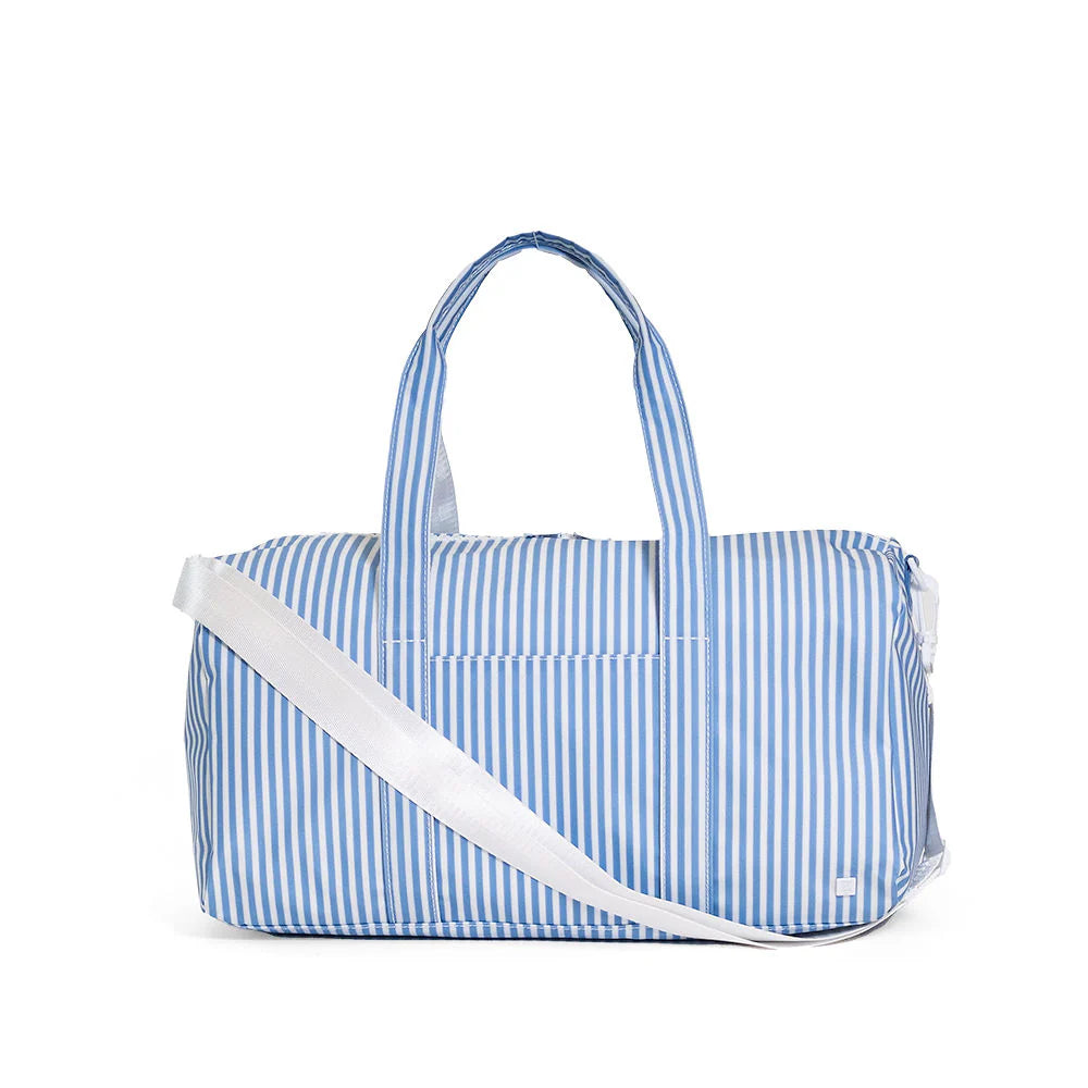 Weekender Duffel Bag Pimlico Stripe Chambray by TRVL Design | Lila & Hayes