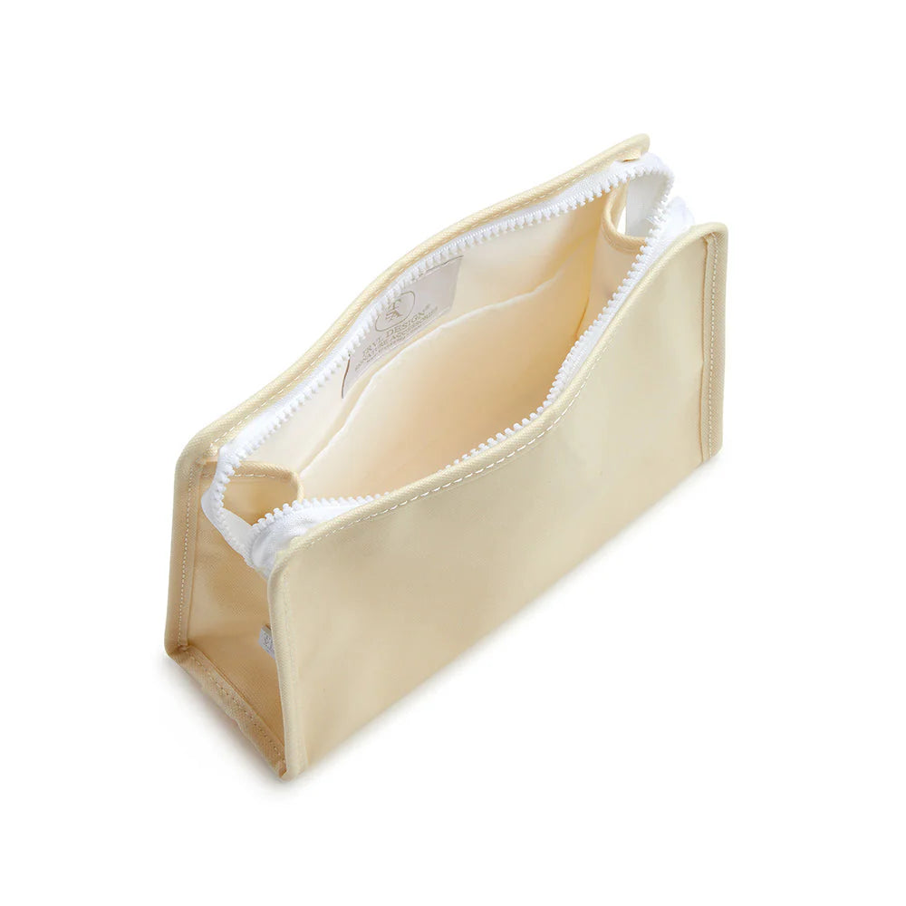 Roadie Medium Zip Pouch Coated Canvas Natural by TRVL Design