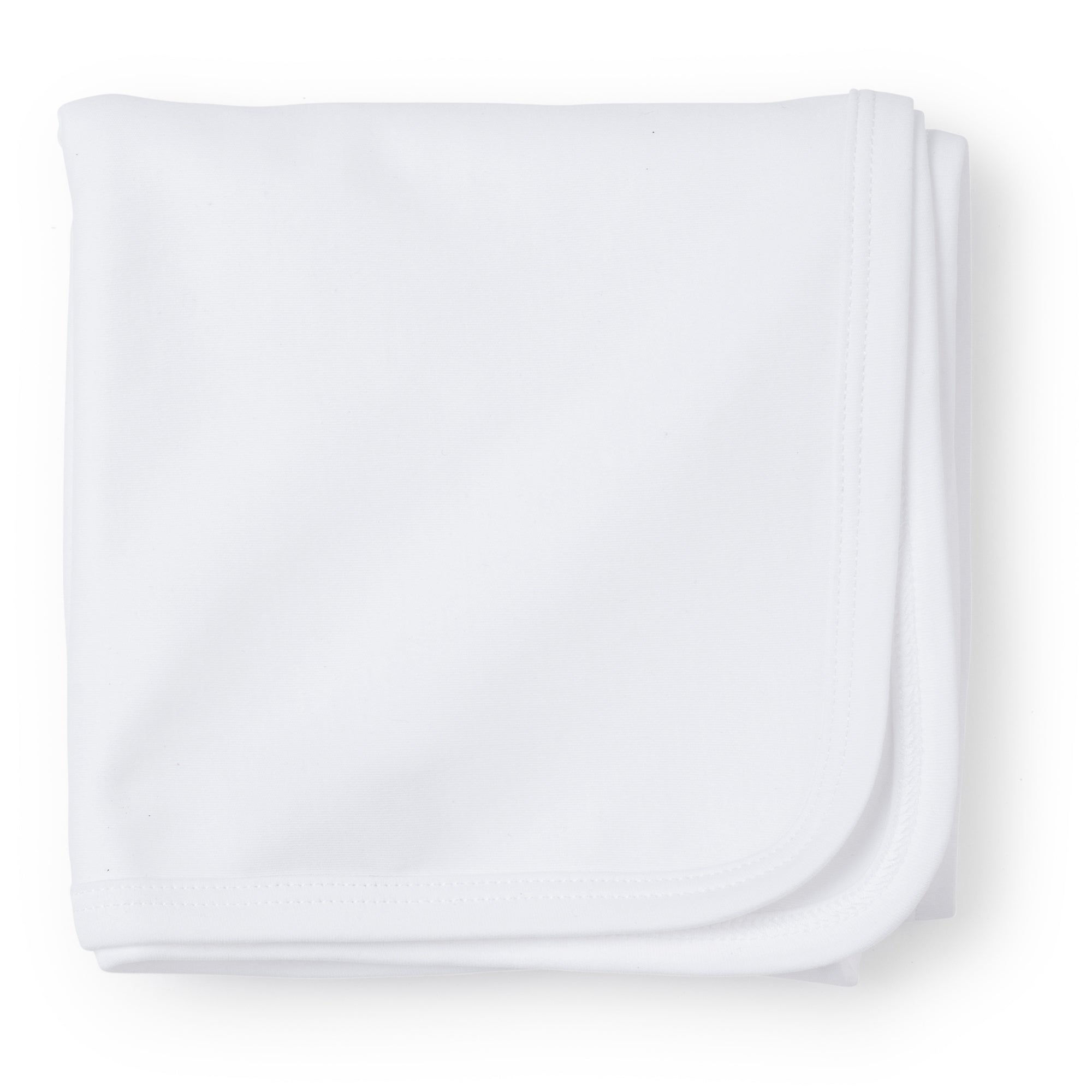 Baby Shop Plain Edge Blanket with Monogram White